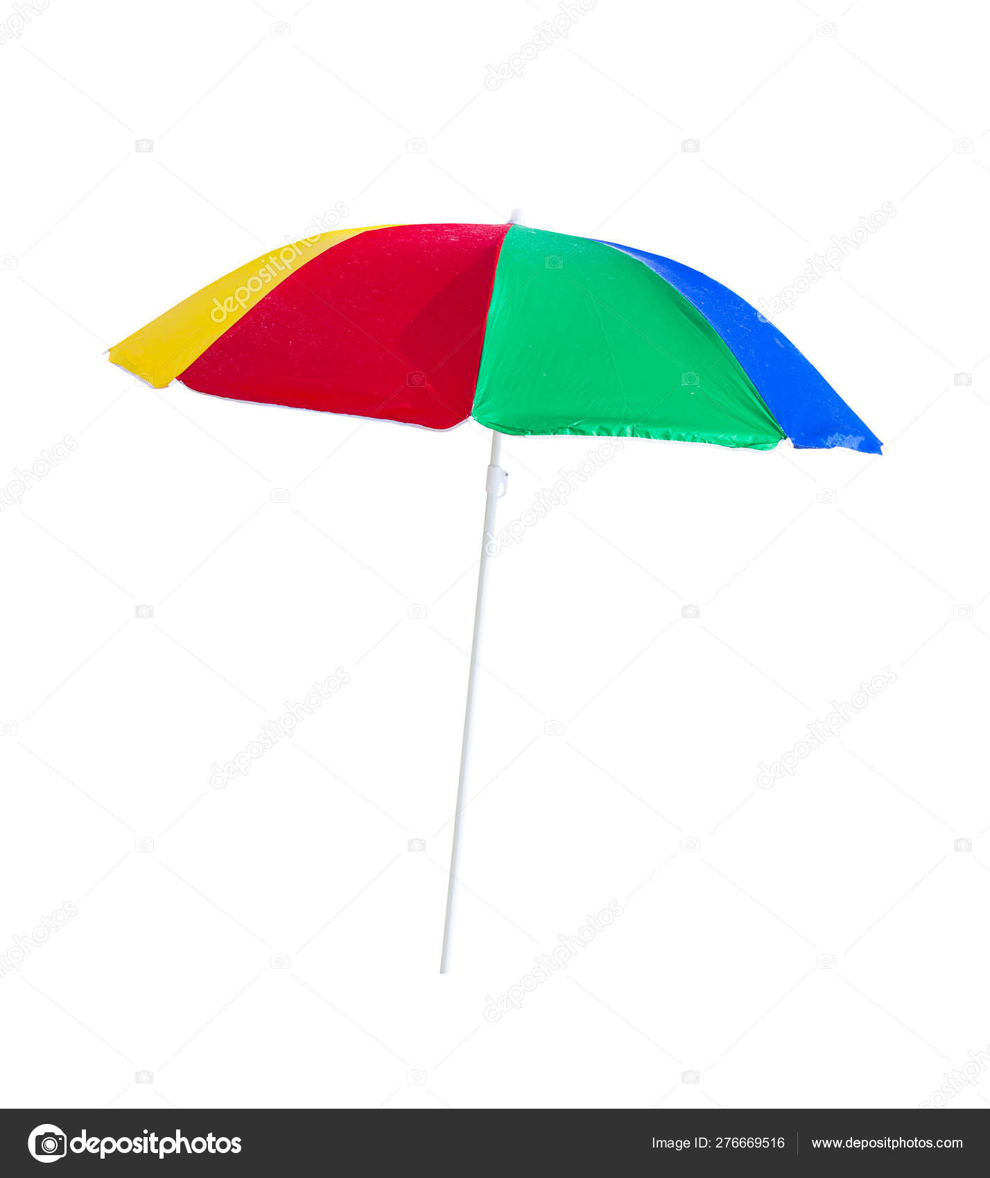 Beach umbrella isolated on a white background — Stock Photo © Preto ...
