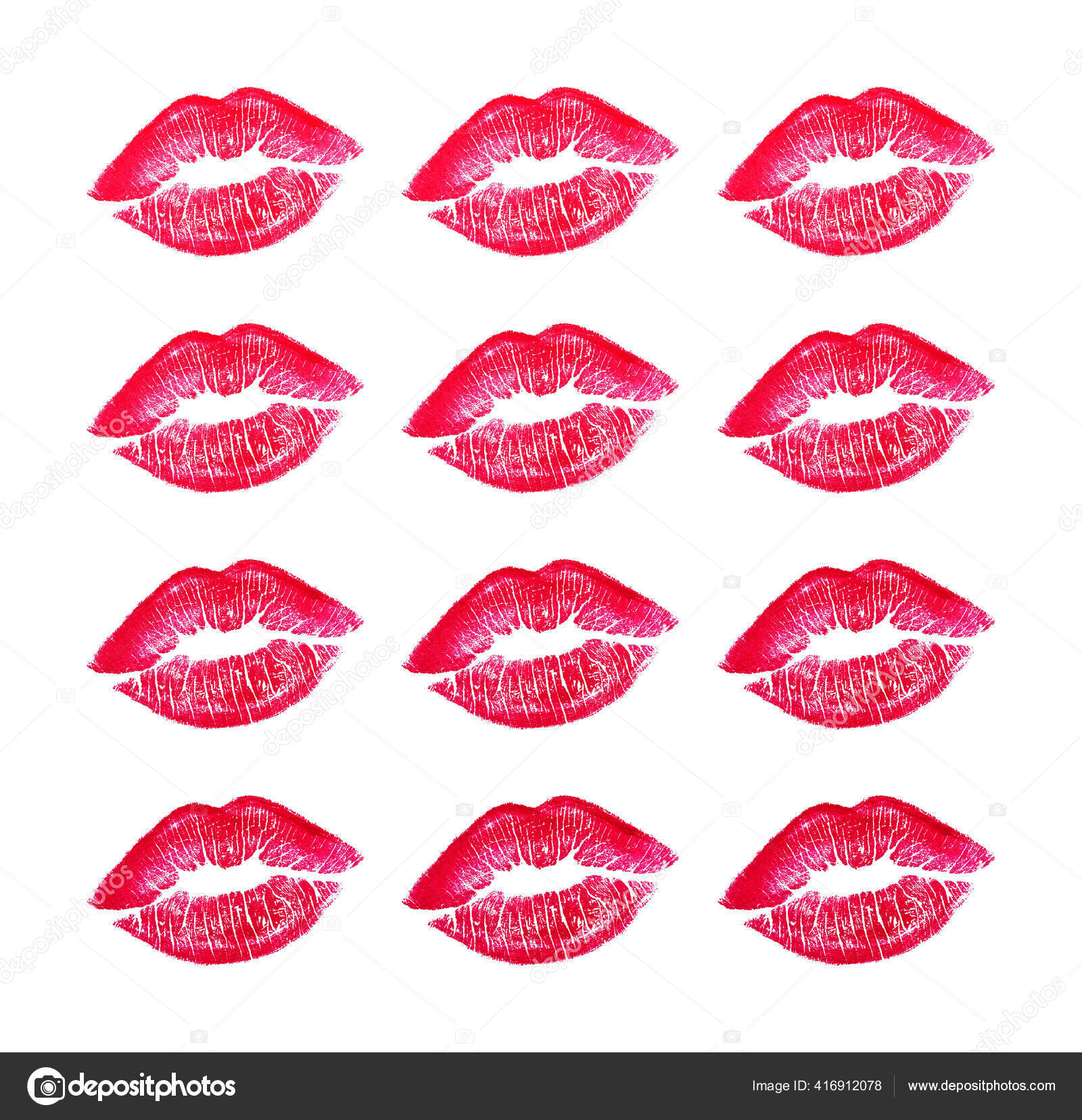 Red Lipstick Print