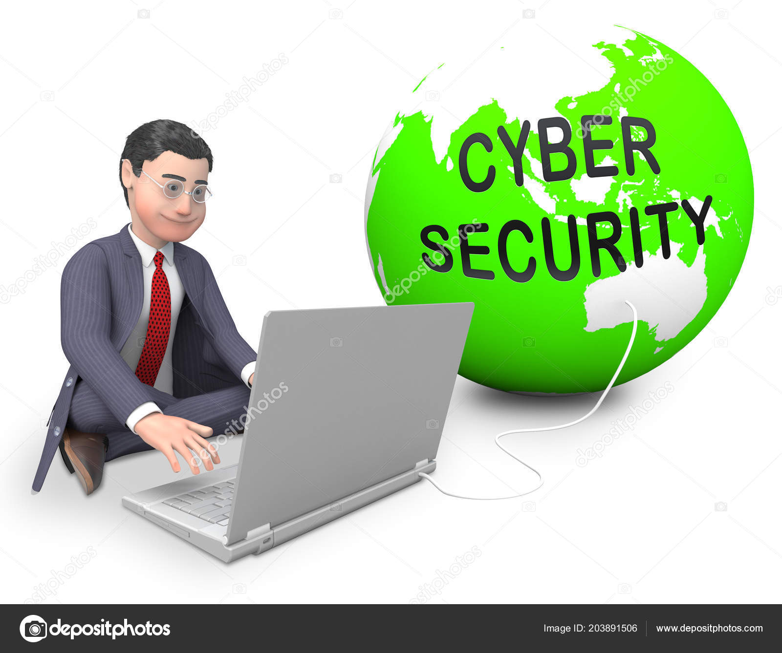 Cyber Security Professional Smart Shield Rendering Shows Cybercrime ...