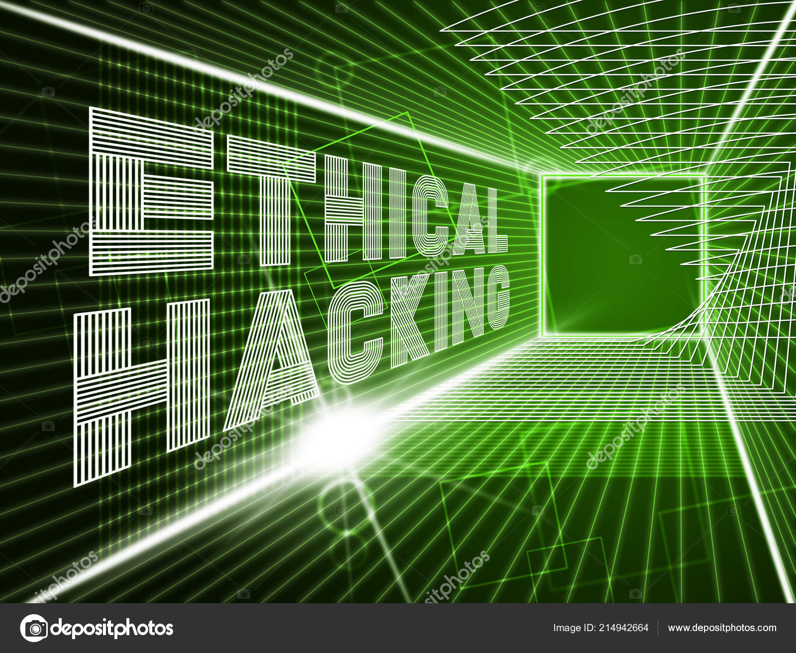 Ethical Hacking Data Breach Tracking Illustration Shows Corporate ...