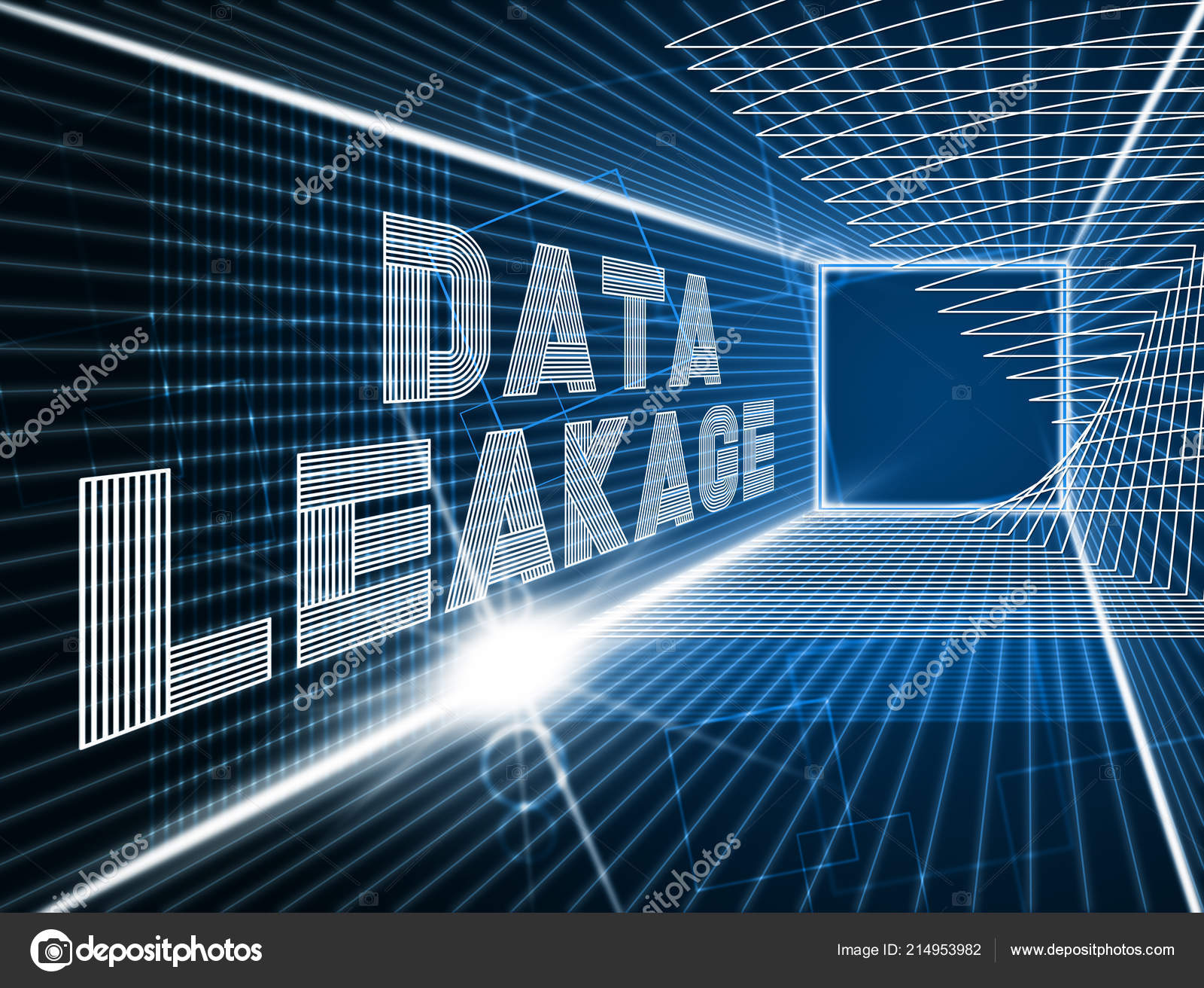 Data Leakage Information Flow Loss Illustration Shows Leaky Breach ...