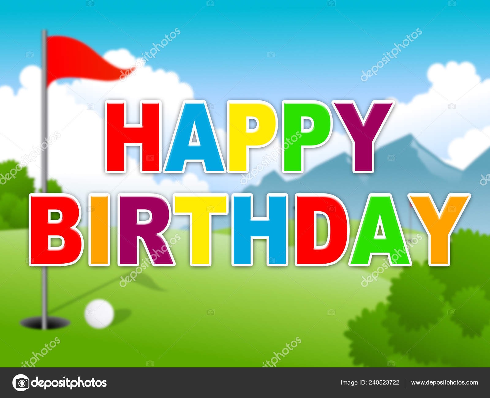 Happy Birthday Golfing Message Surprise Greeting Golfer Congrats Golf ...