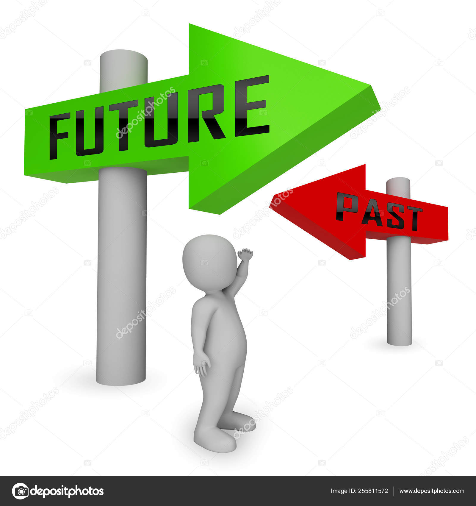 Past Vs Future Sign Compares Life Gone With Upcoming Prospects - Stock ...