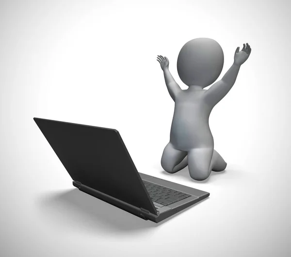 3d man computer Stock Photos, Royalty Free 3d man computer Images ...