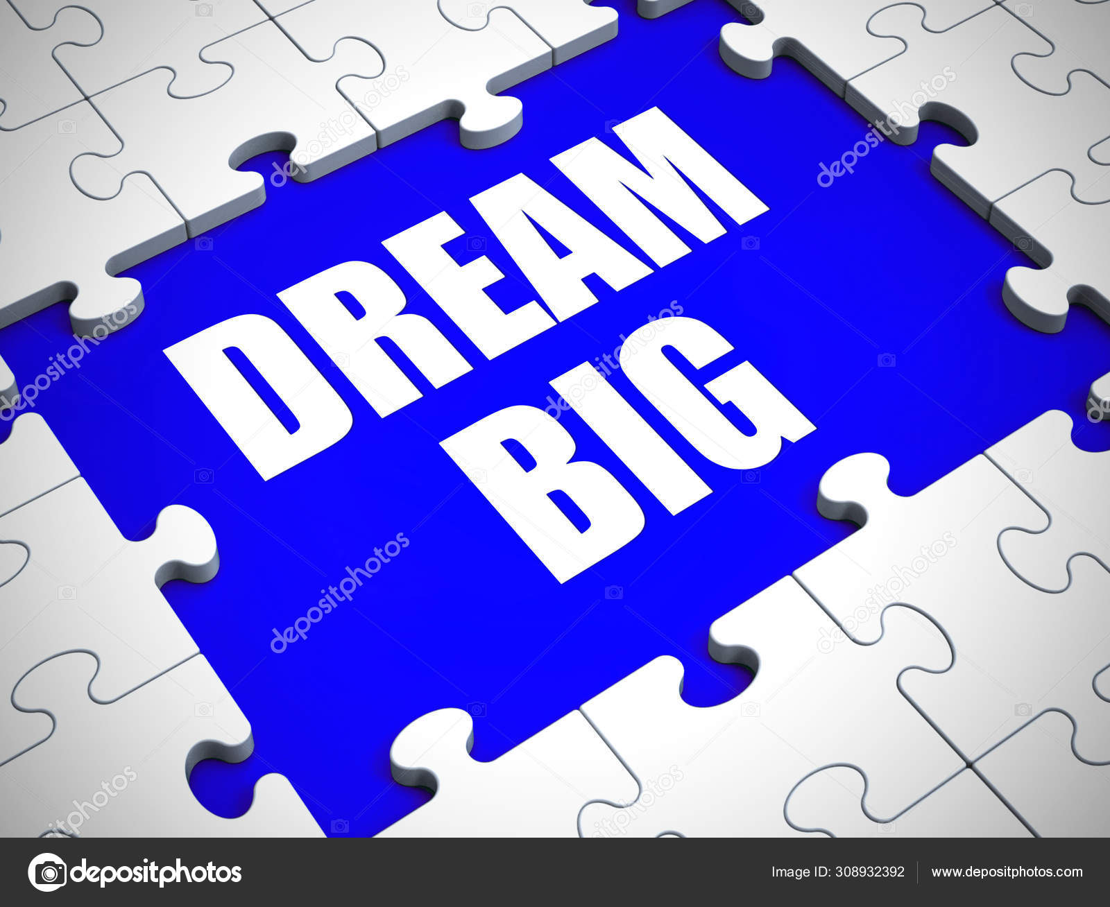Dream big message means daydreaming about the future - 3d illust ...