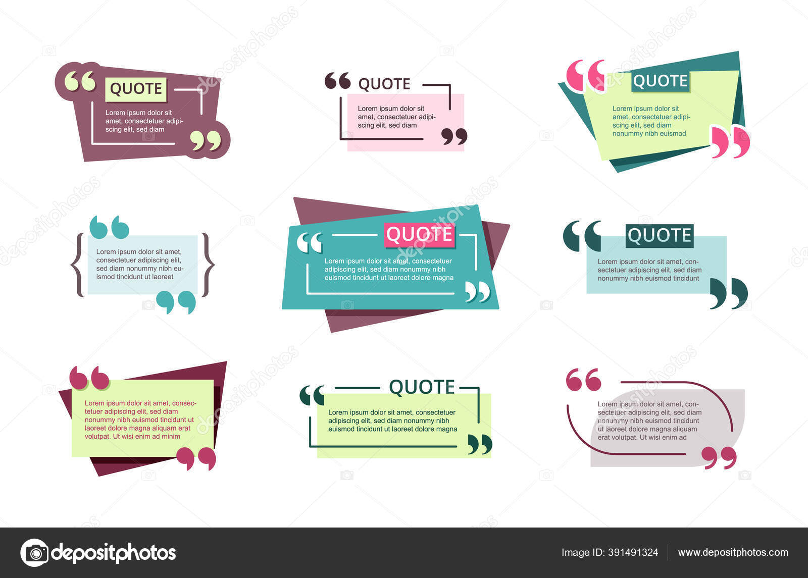 Quotes notes template set. Comments within framework conversation blogs ...