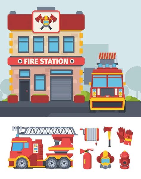 Cartoon Fire Station