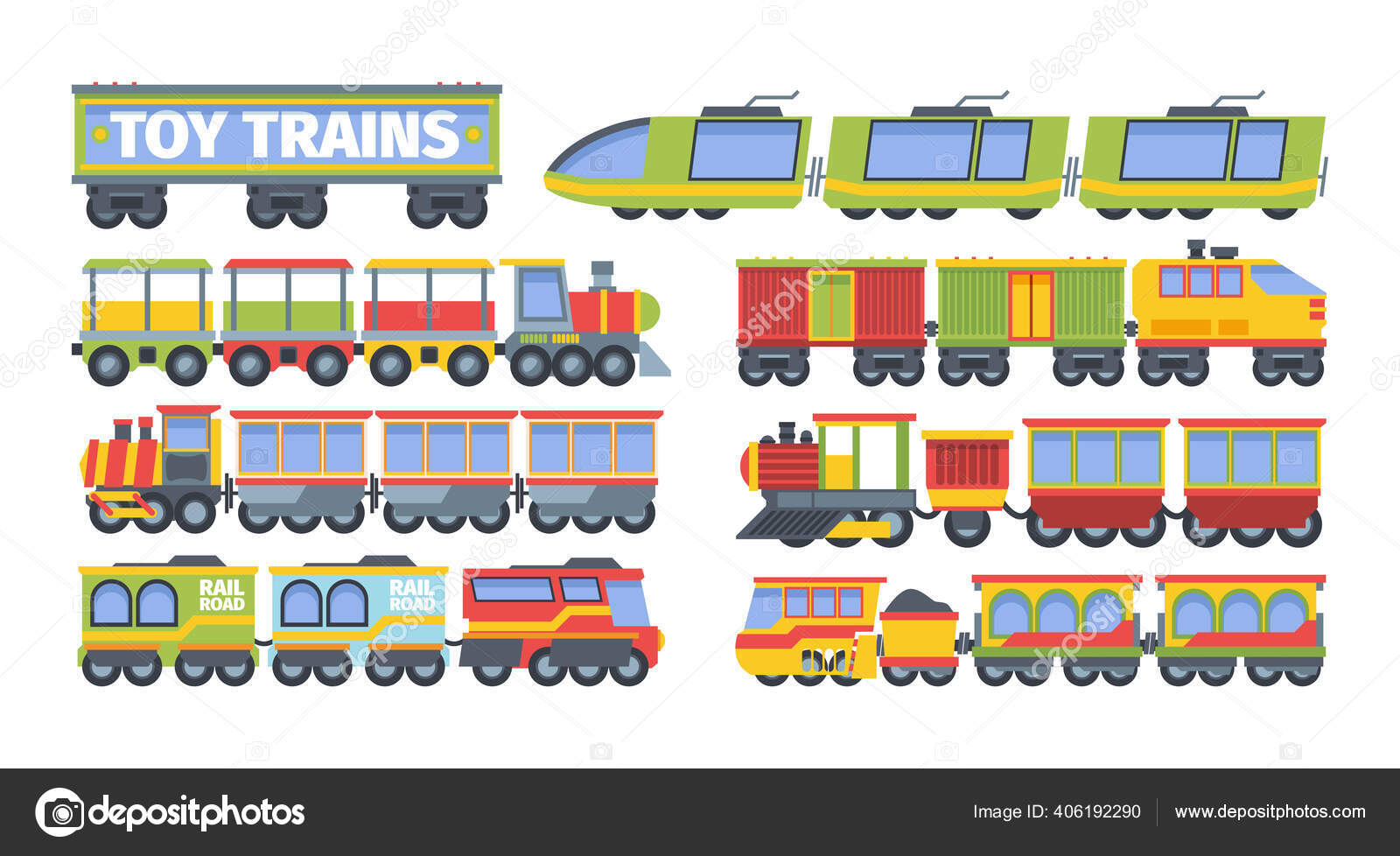 Goods Train Clipart Cartoon