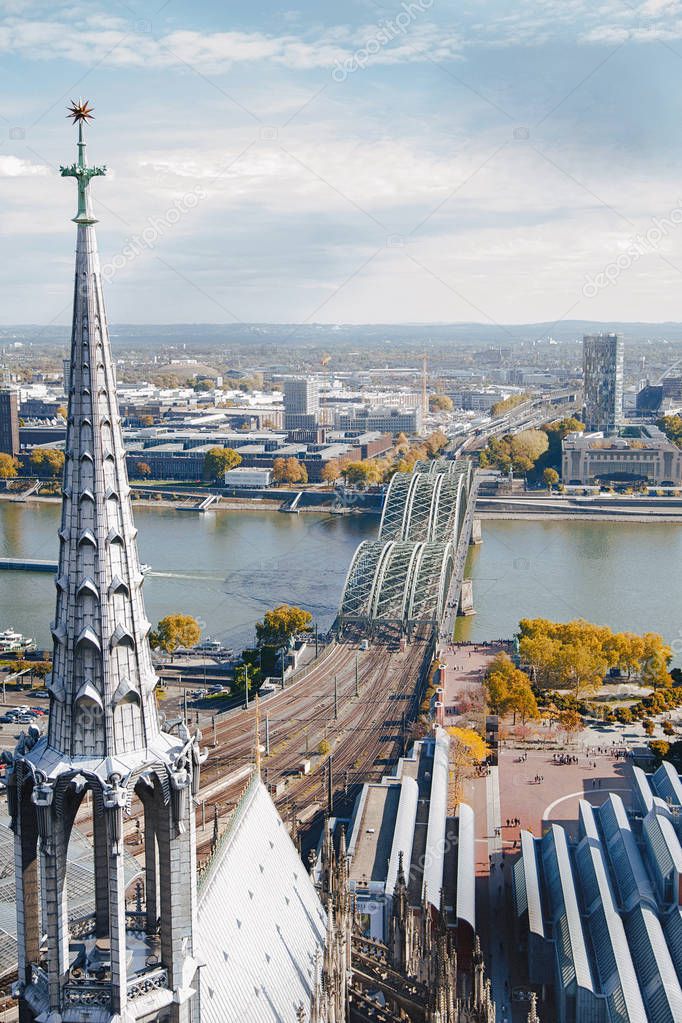 Alemania, Colonia - octubre 2018.Vista panorámica de la ciudad desde la ...