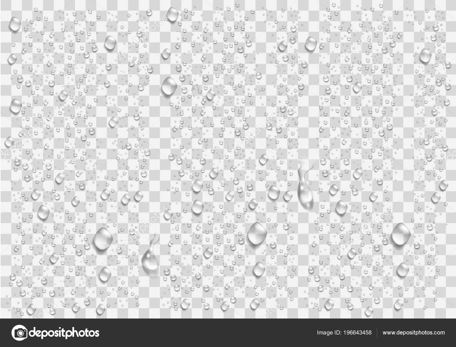 Realistic Water Droplets Transparent Window Vector Stock Vector Image ...