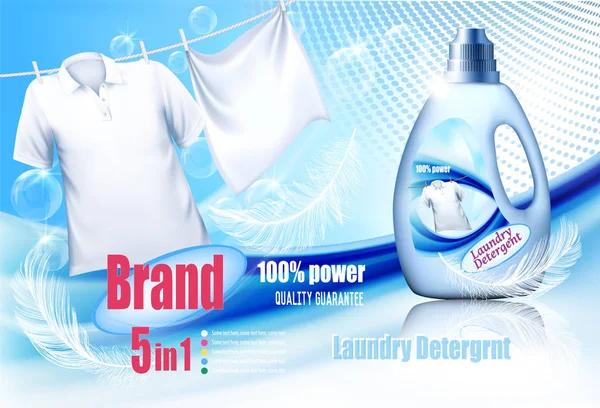 Laundry detergent ad poster. Stain remover package design for ...