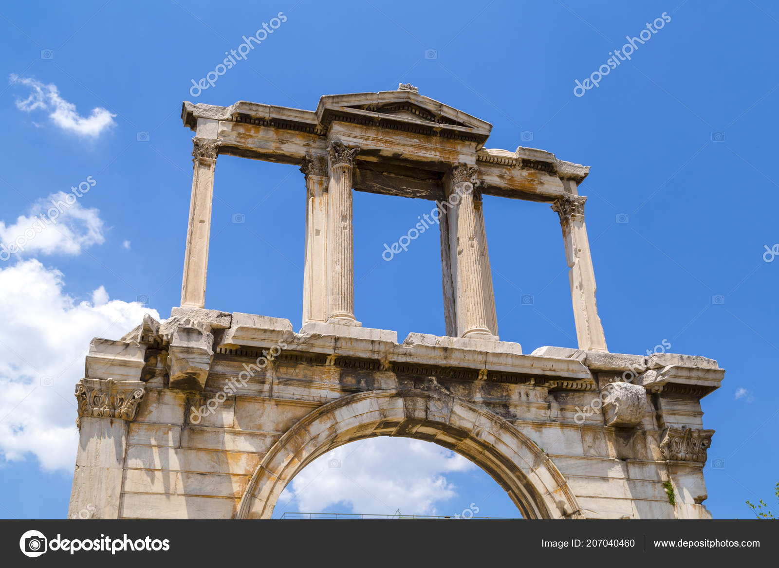 Arch Hadrian Commonly Hadrian's Gate Monumental Gateway Resembling ...