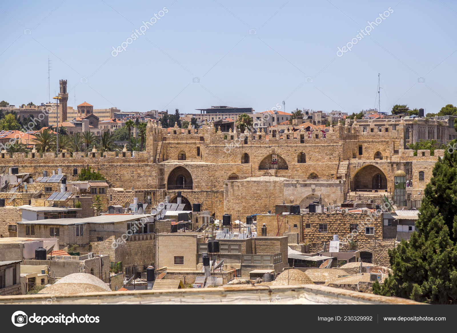 Jerusalem Israel June 2018 Ancient Streets Buildings Old City Jerusalem ...