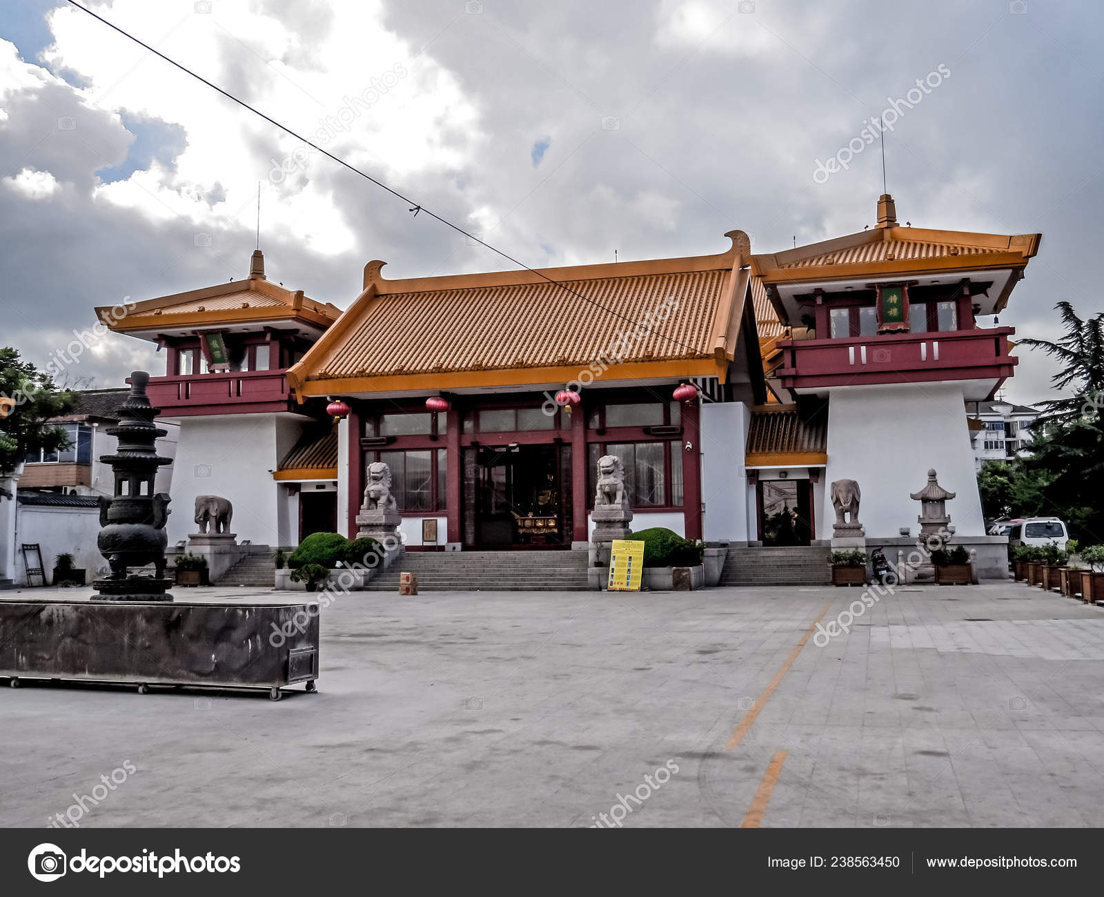 Shanghai China July 2014 Qibao Temple Pagoda Qibao Ancient Town — Stock ...
