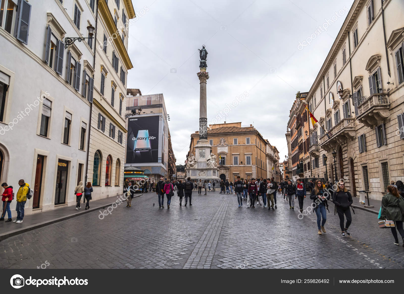 Column of the Immaculate Conception, Rome – Stock Editorial Photo ...