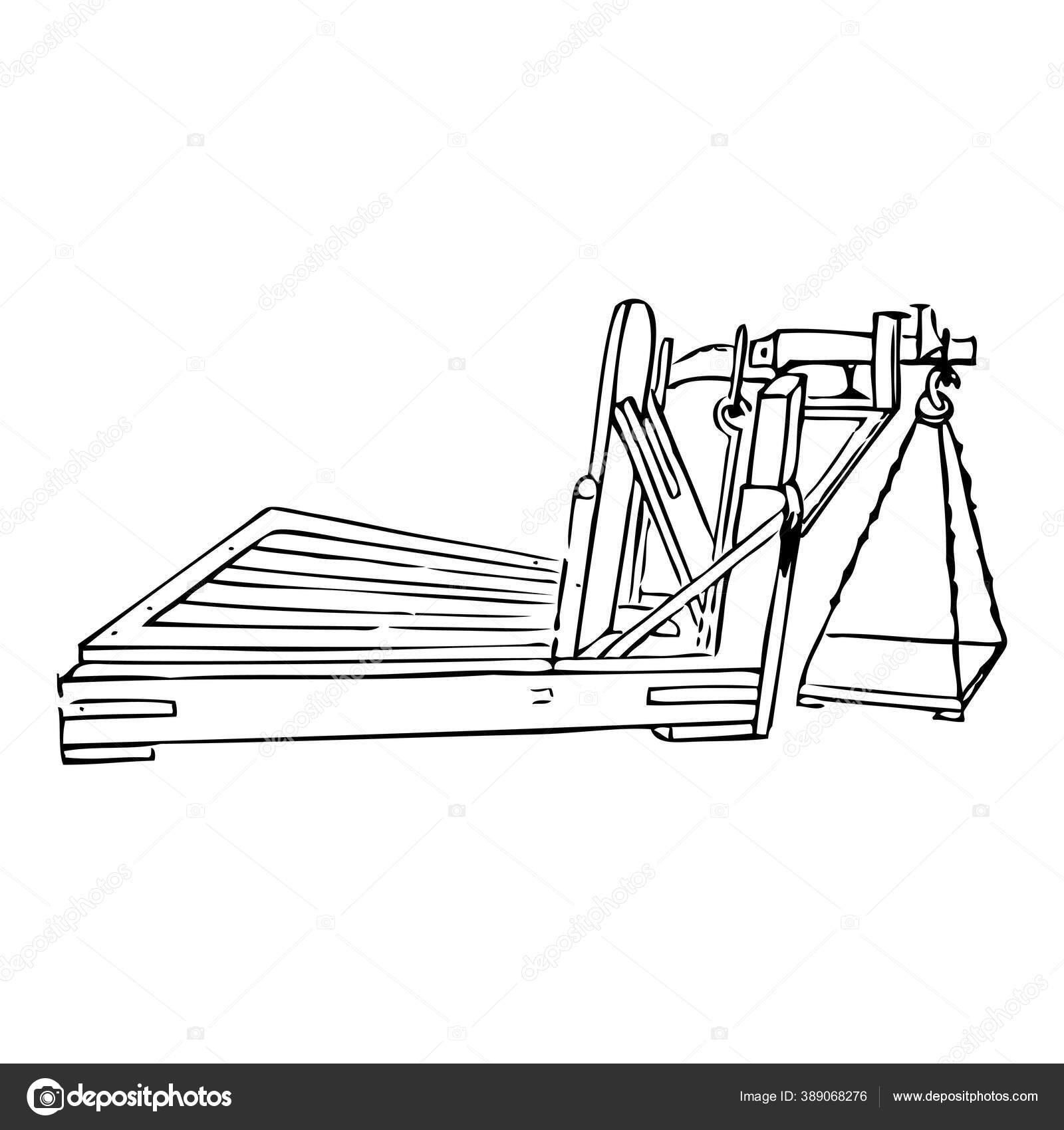 Vintage Engraving Style Vector Illustration Mechanical Weighing Scale ...