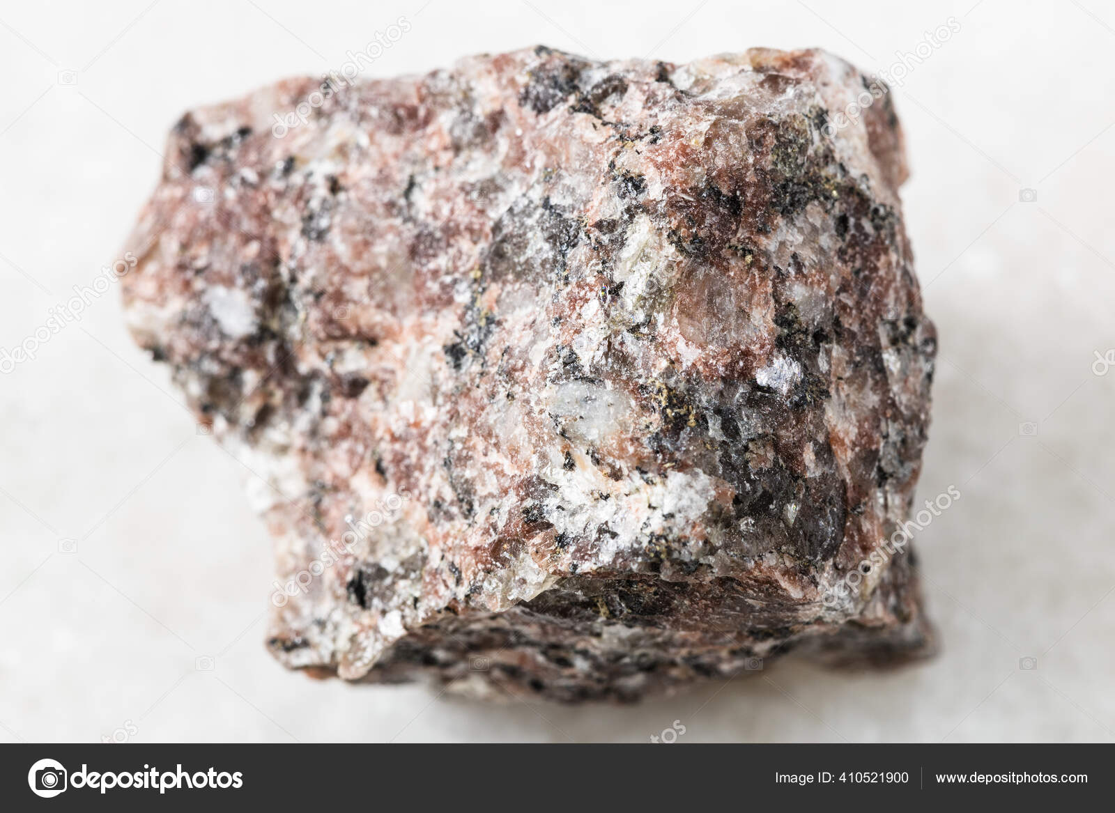 Closeup Sample Natural Mineral Geological Collection Rough Pink Granite ...