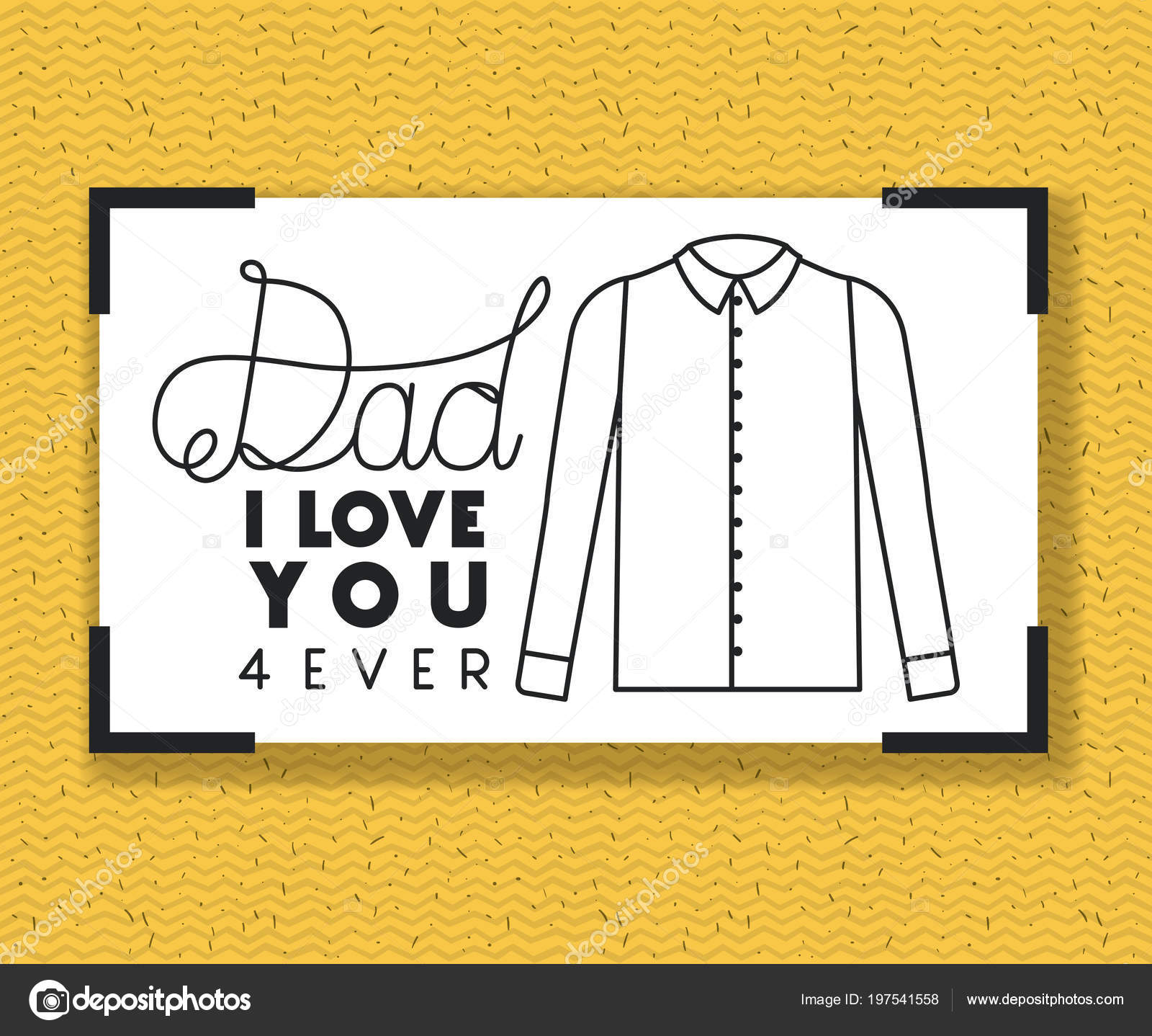 Feliz día de los padres tarjeta con camisa elegante Vector de stock ...