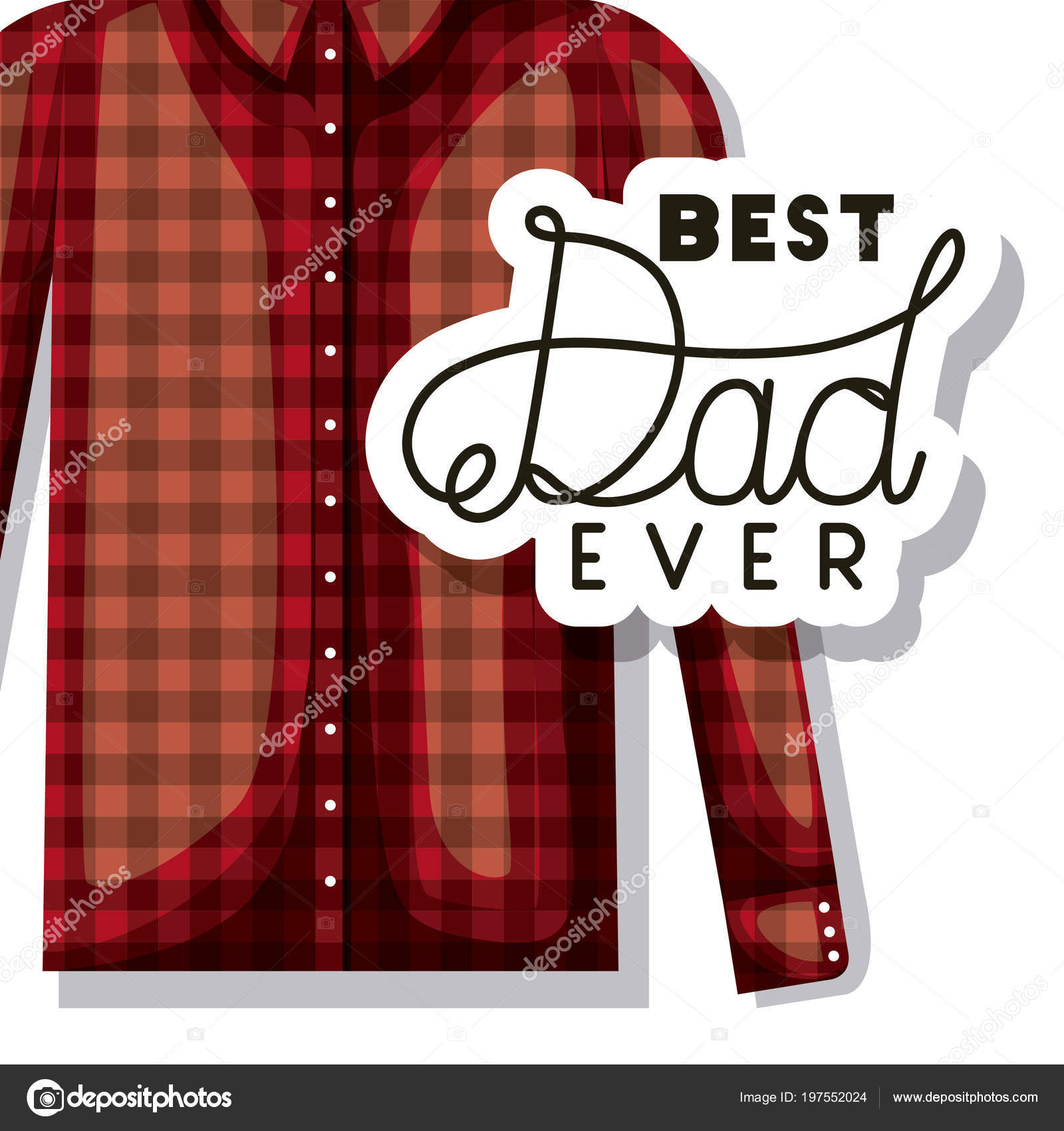 Feliz día de los padres tarjeta con camisa elegante Vector de stock ...