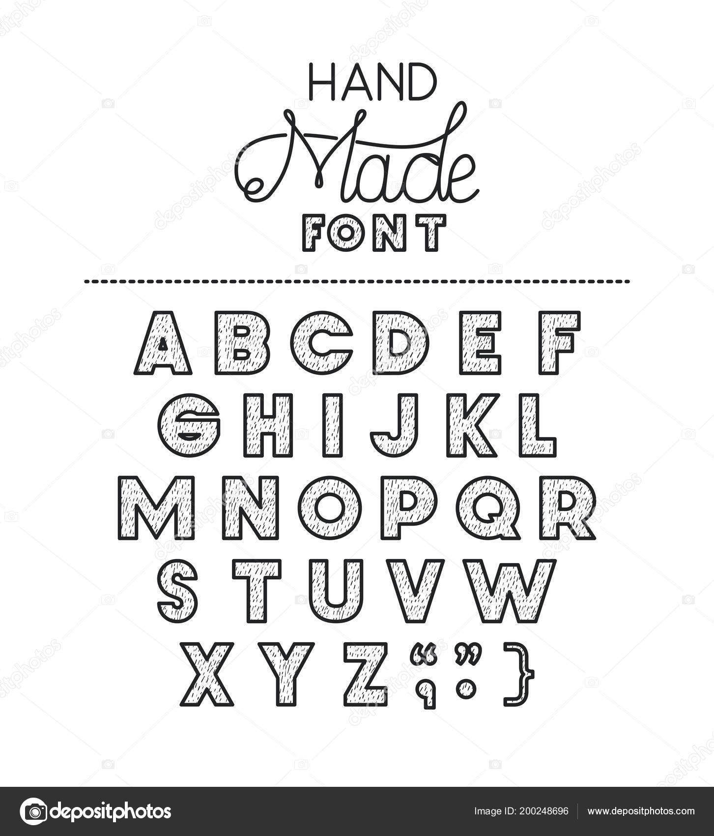 Hand made font alphabet Stock Vector by ©grgroupstock 200248696