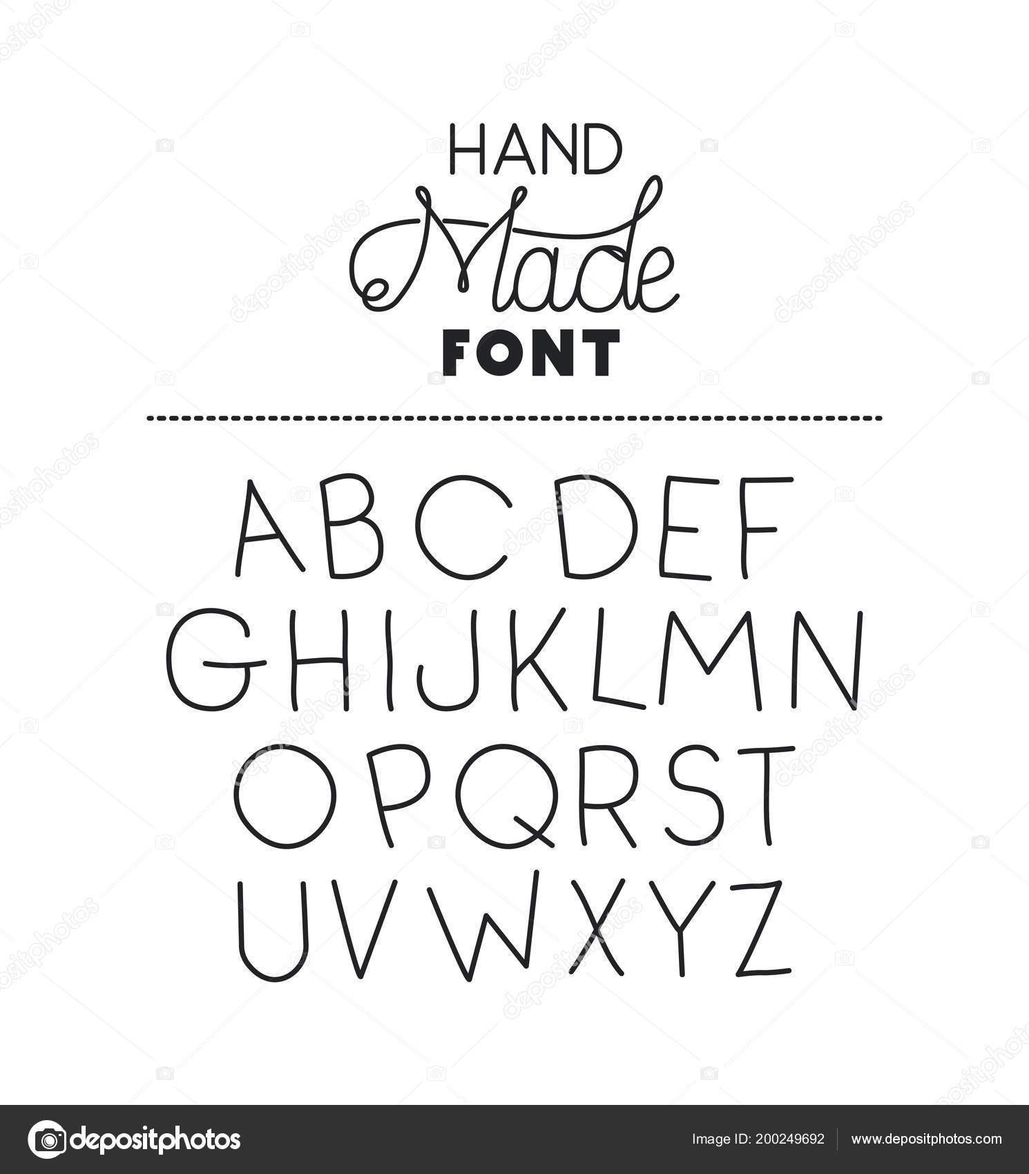 Hand made font alphabet Stock Vector Image by ©grgroupstock #200249692
