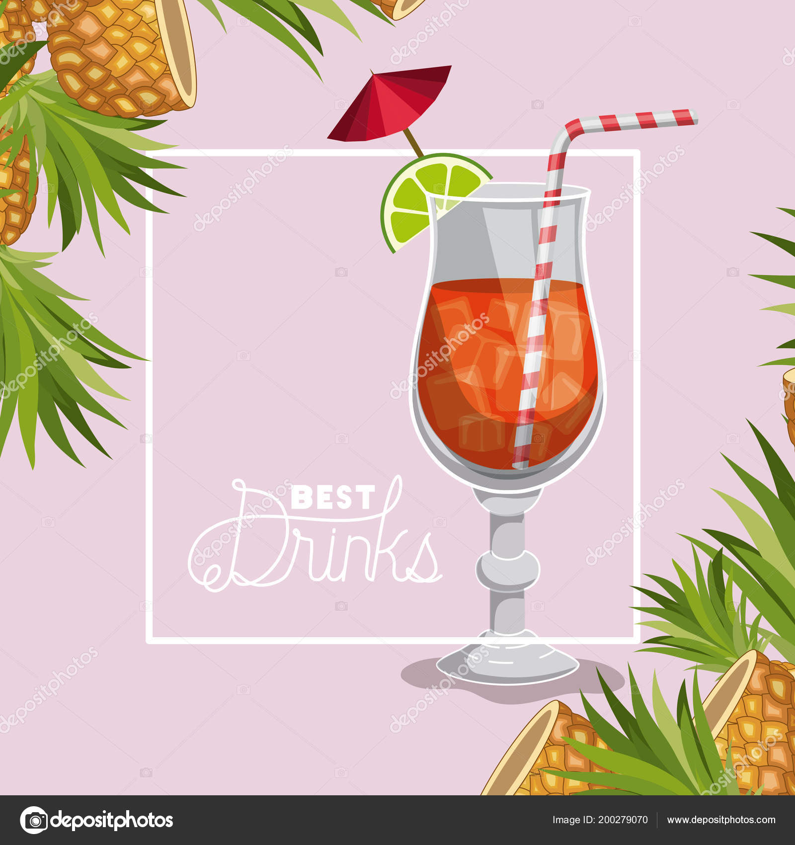 Best Drink Fresh Cocktail Stock Vector Image By ©grgroupstock 200279070