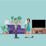 Roommate friends enjoy living together Stock Vector Image by ©Andrew ...