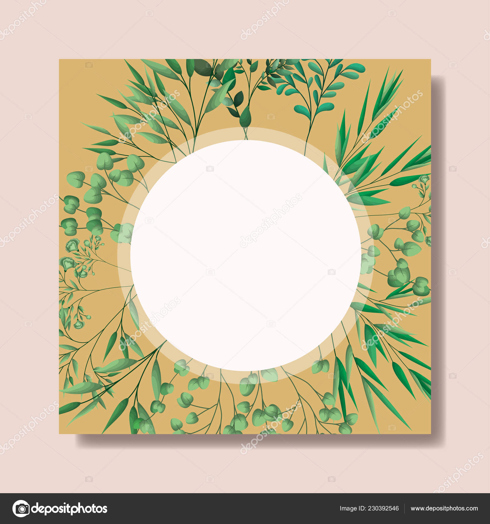 Circular frame with laurel leafs Stock Vector Image by ©grgroupstock ...