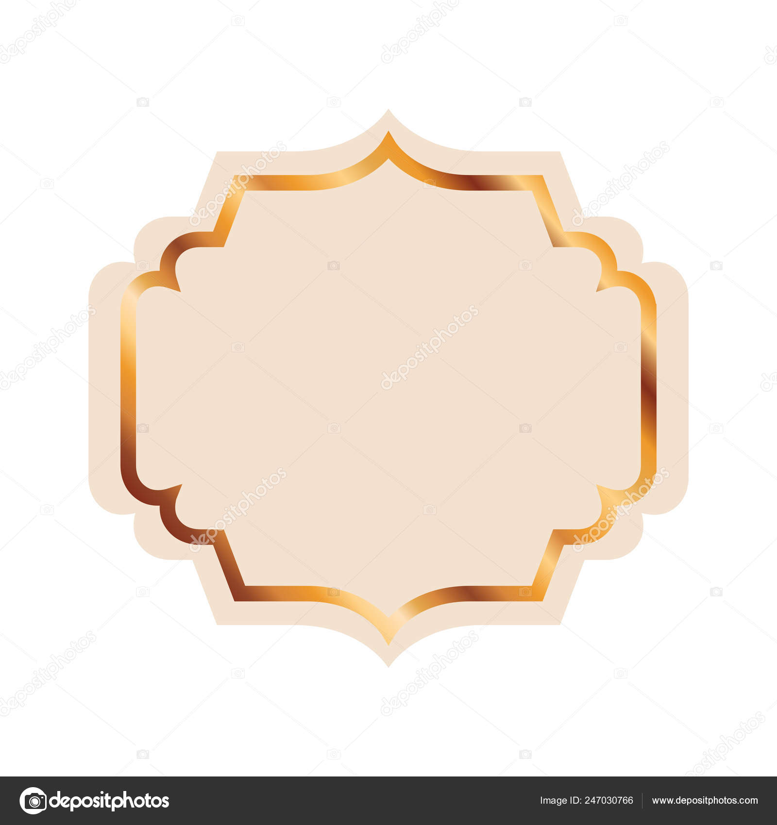 Elegant frame golden isolated icon Stock Vector Image by ©grgroupstock ...