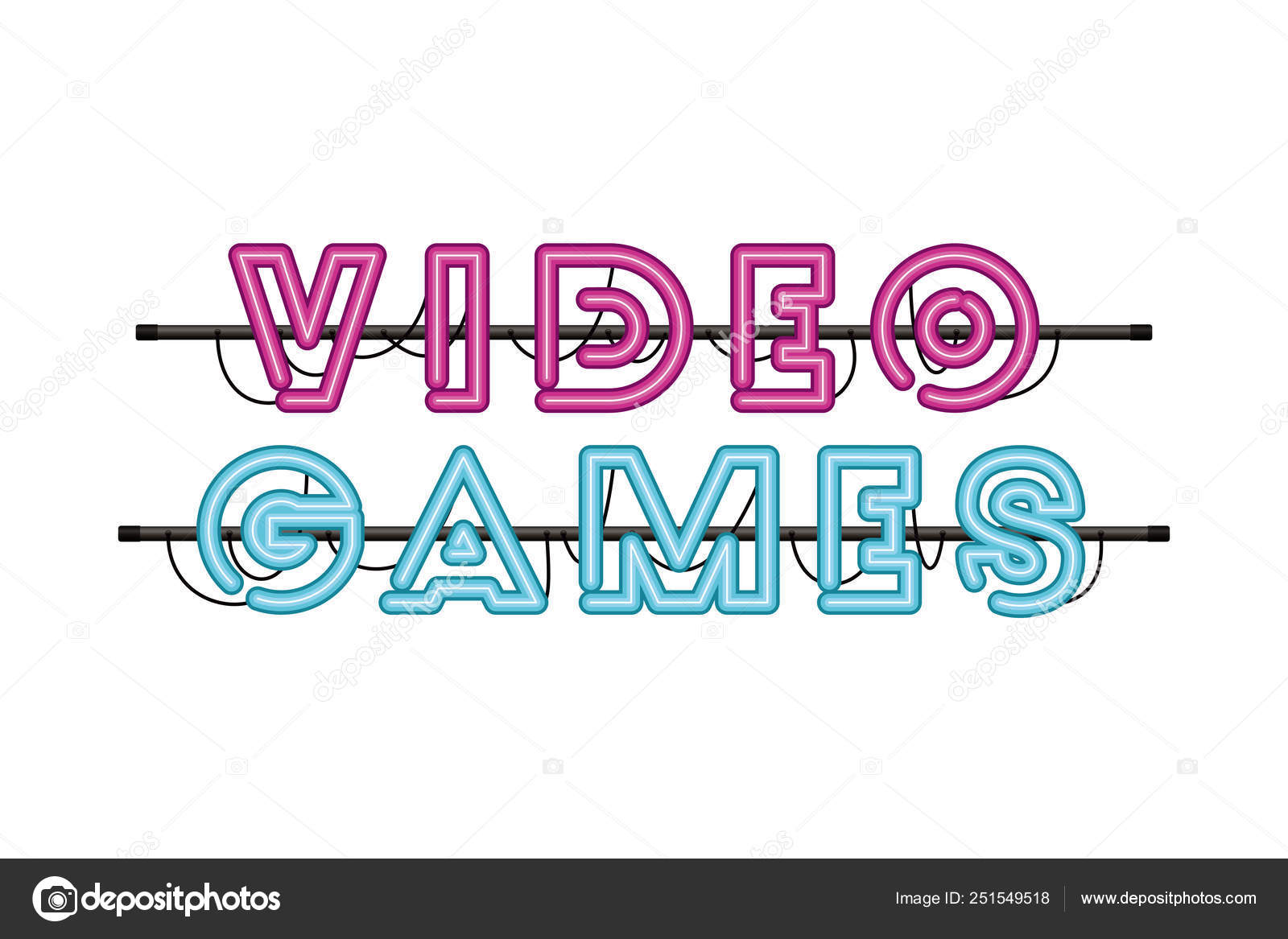 Video games label in neon light icon Stock Vector Image by ...