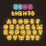 Broadway light bulb Alphabet Stock Vector Image by ©ckybe #88102314