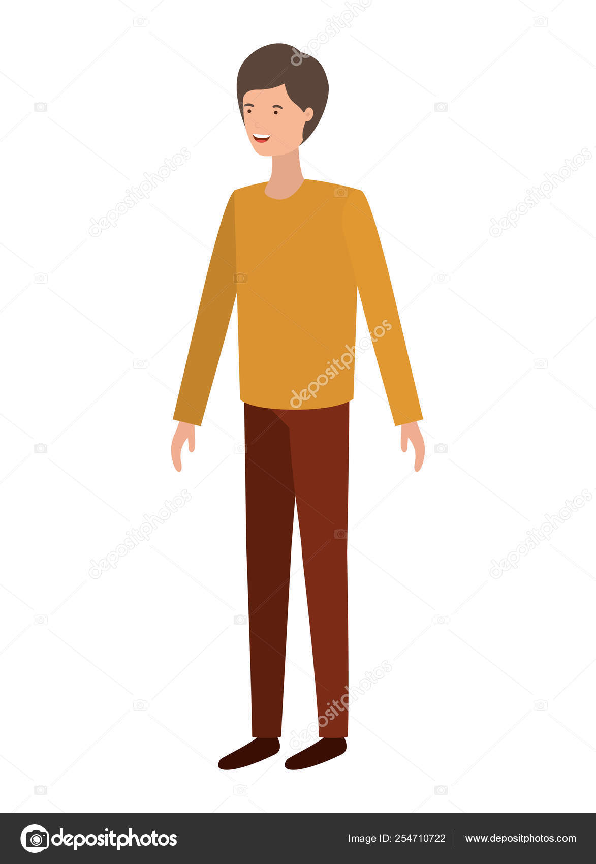 Young man standing avatar character Stock Vector Image by ©grgroupstock ...
