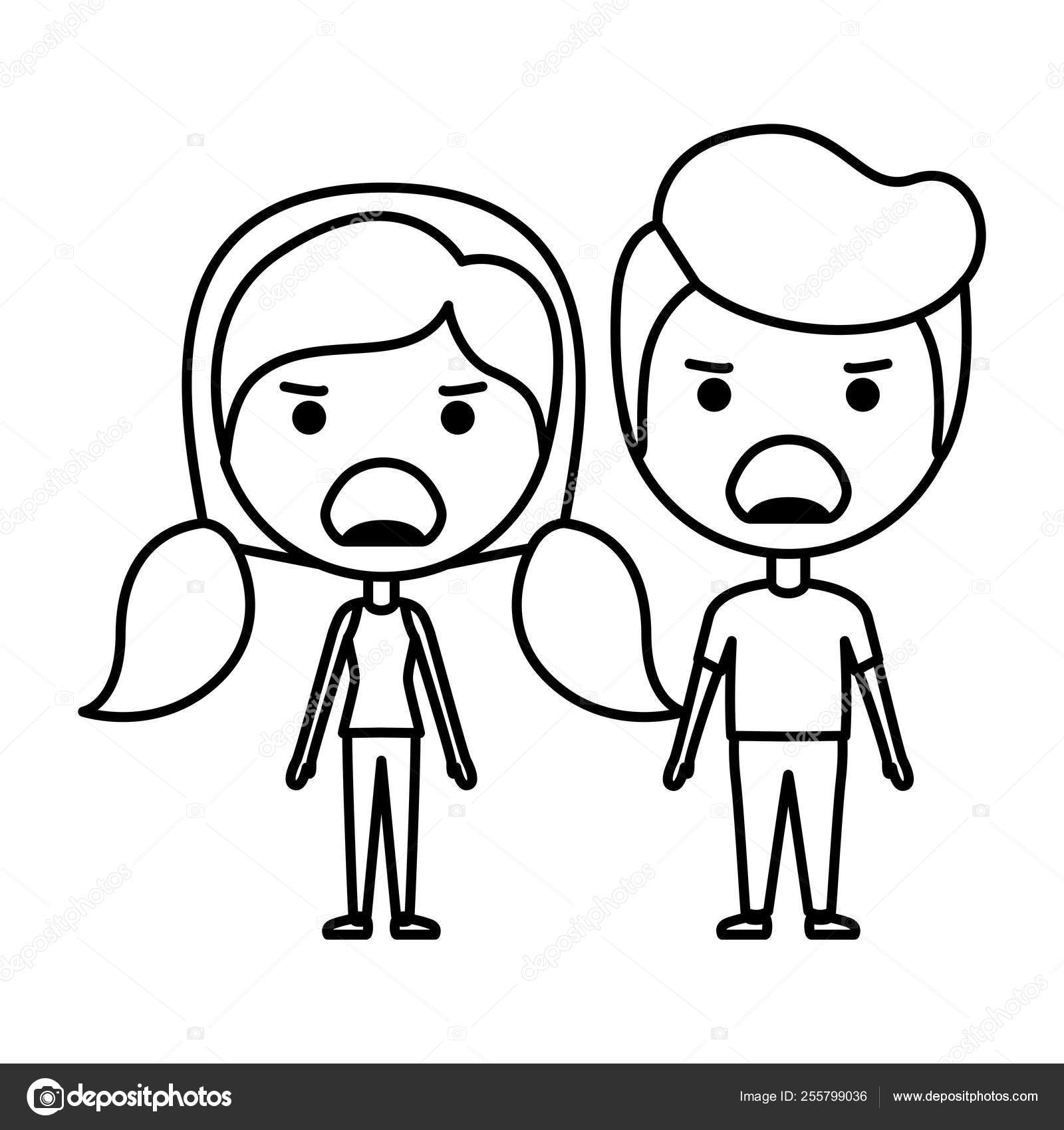 Angry Couple Drawing