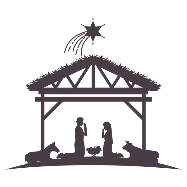 Nativity scene Stock Vector Image by ©yupiramos #13404027