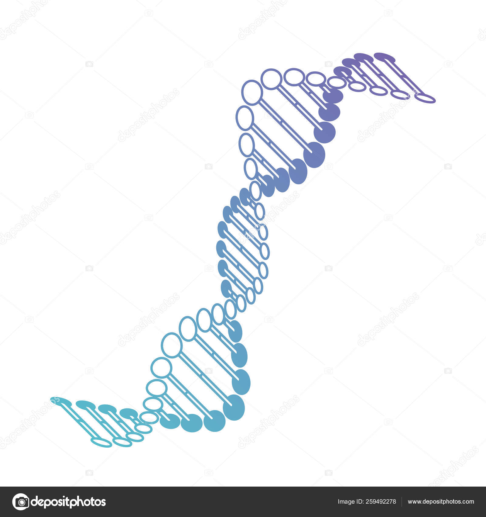 Diagonal dna chain science blue color Stock Vector by ©grgroupstock ...