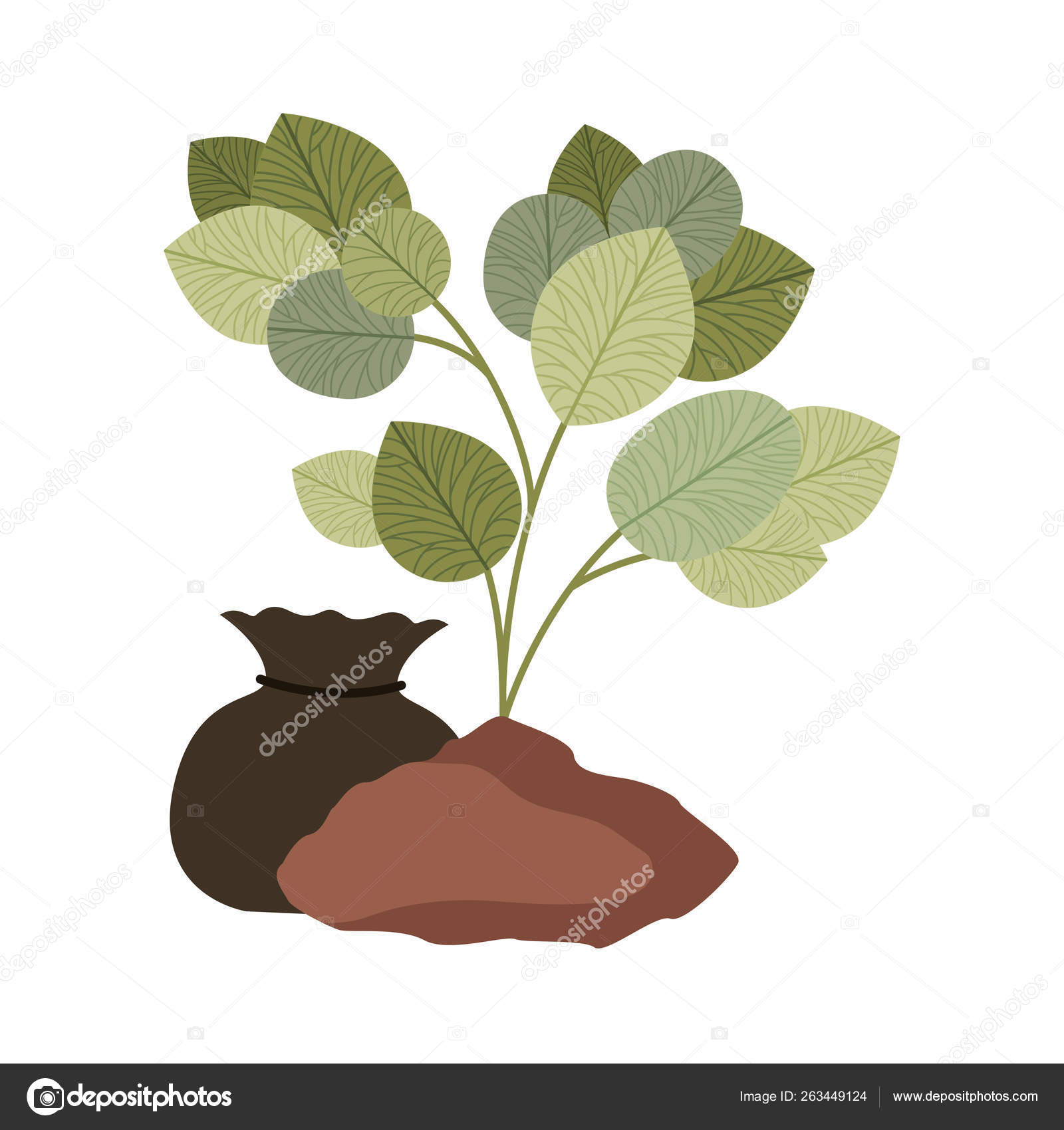 Cute tree plant with earth isolated icon Stock Vector by ©grgroupstock ...