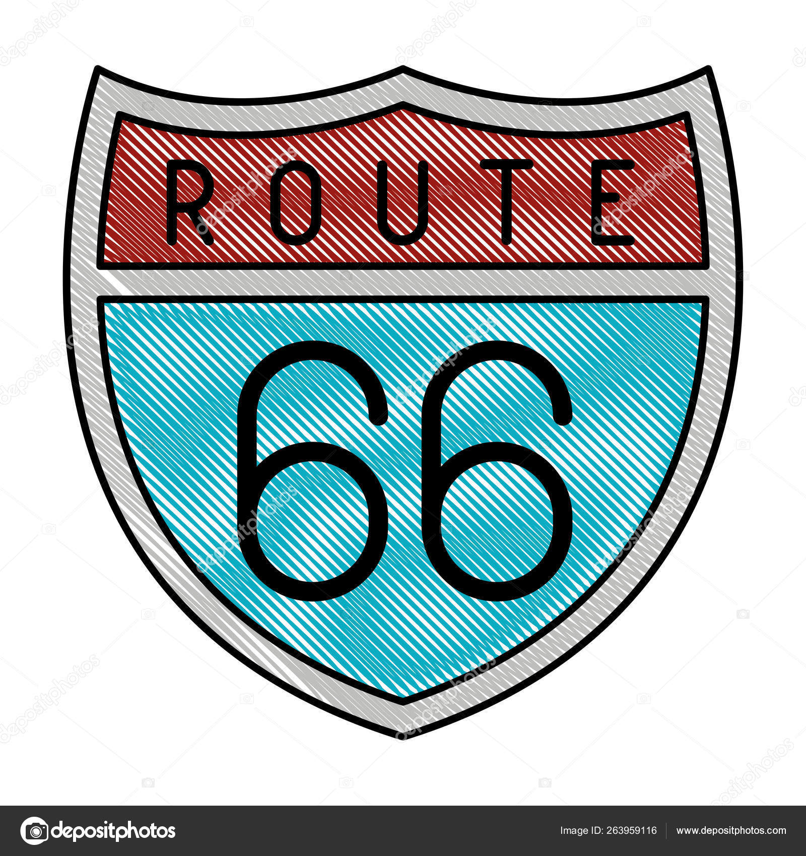 Route 66 shield icon Stock Vector by ©grgroupstock 263959116