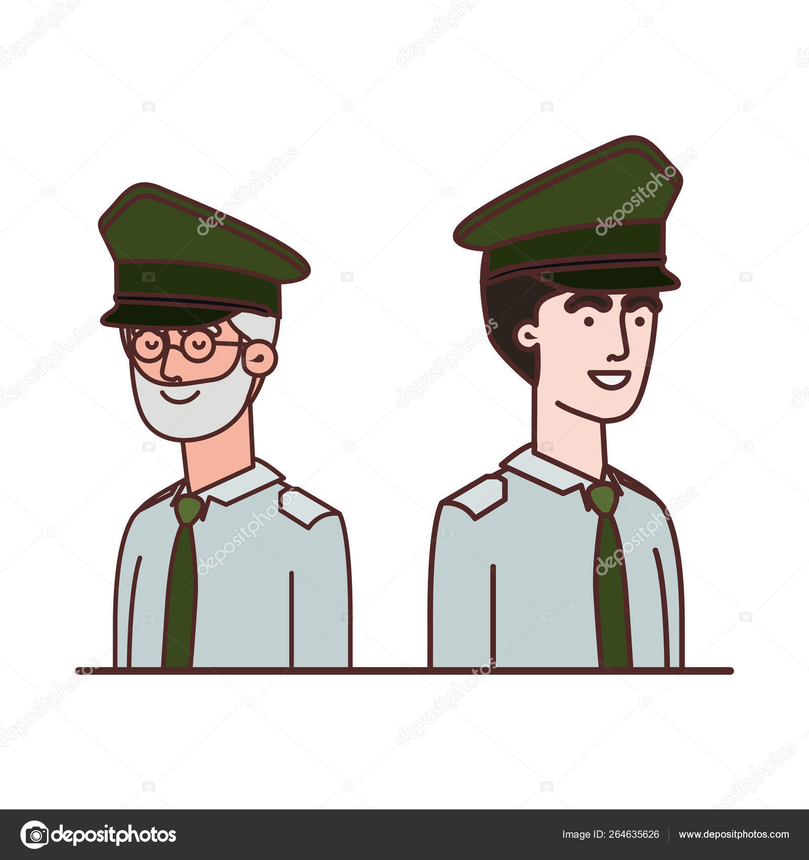Hombres soldados de carácter avatar de guerra Vector de stock ...