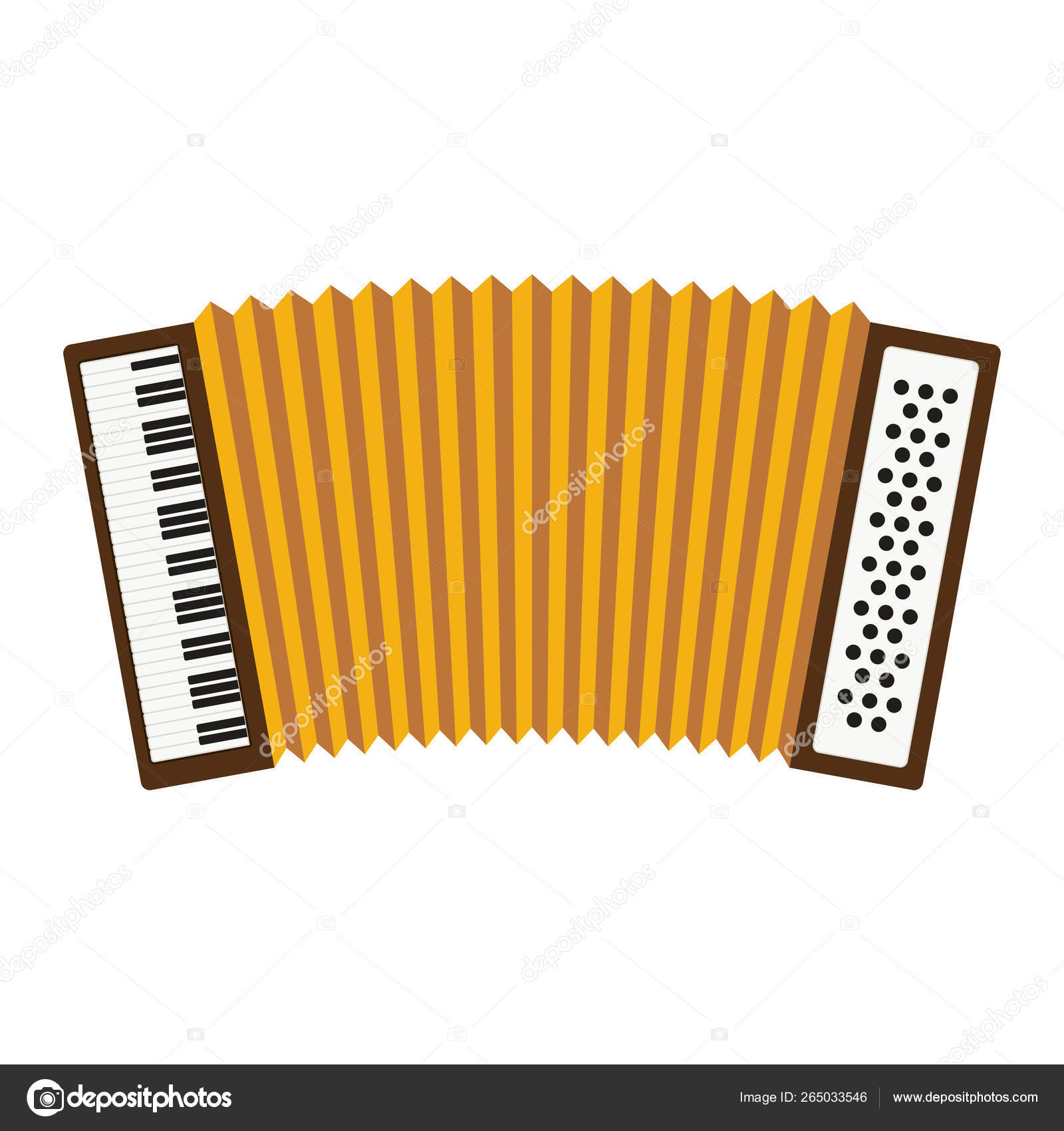 Lindo acordeón aislado icono Vector de stock por ©grgroupstock 265033546