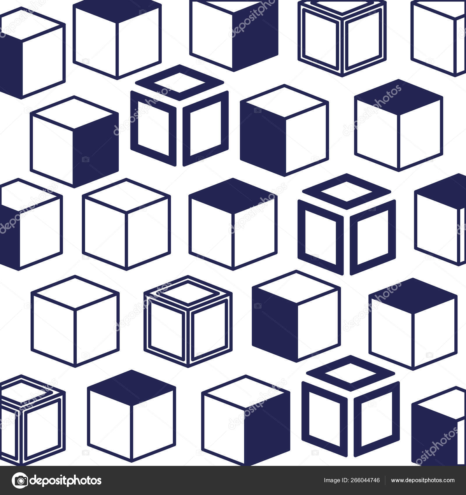 Cubes figures geometrics pattern Stock Vector by ©grgroupstock 266044746