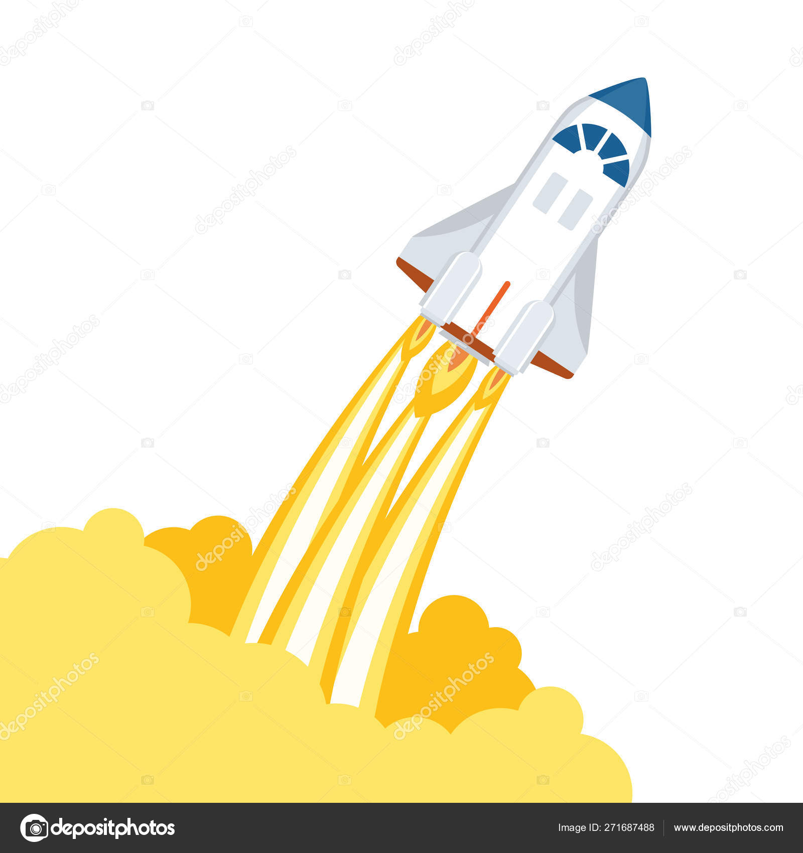 Space Shuttle Take Off Clip Art