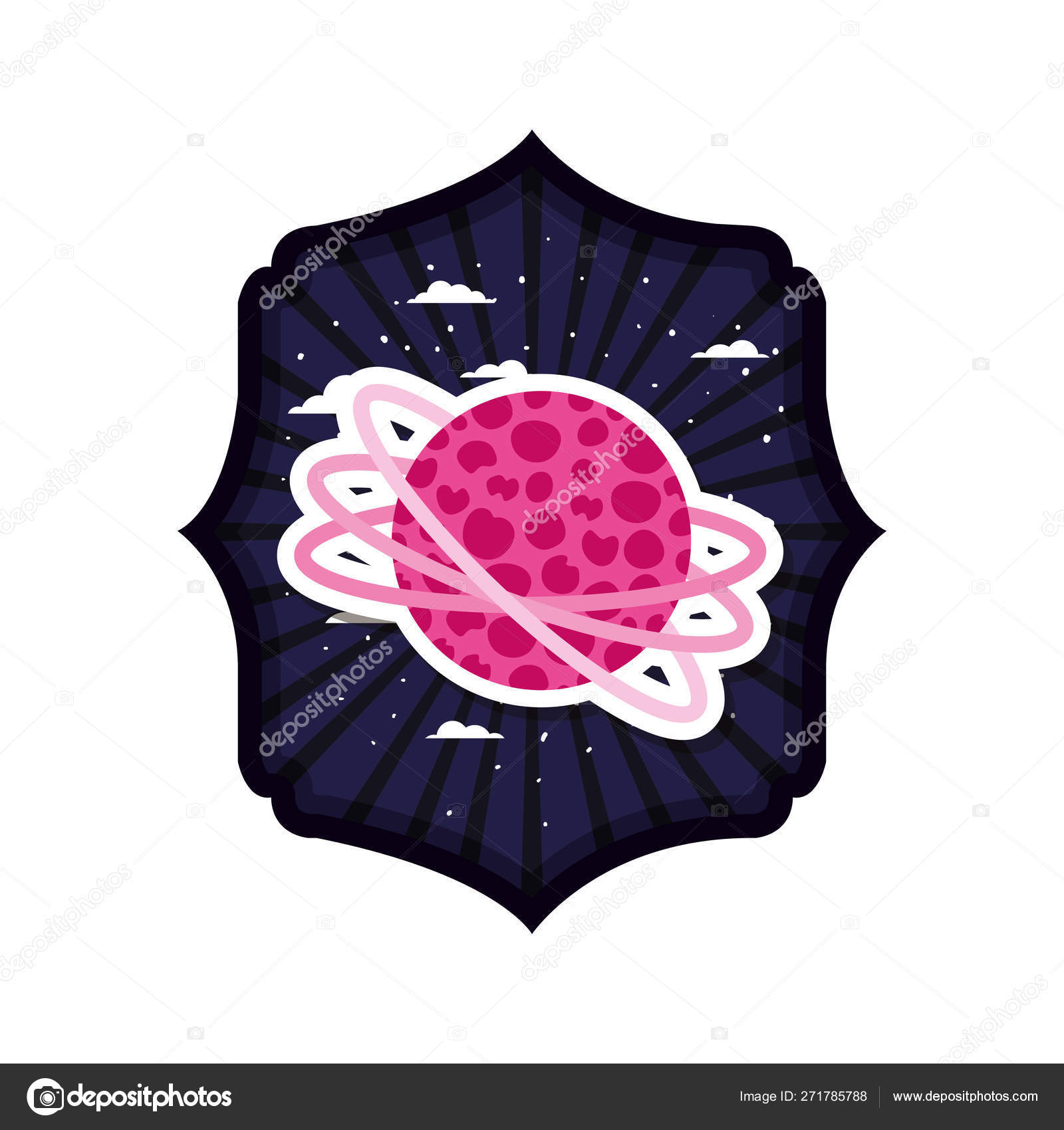 Frame with planet of the solar system Stock Vector by ©grgroupstock ...