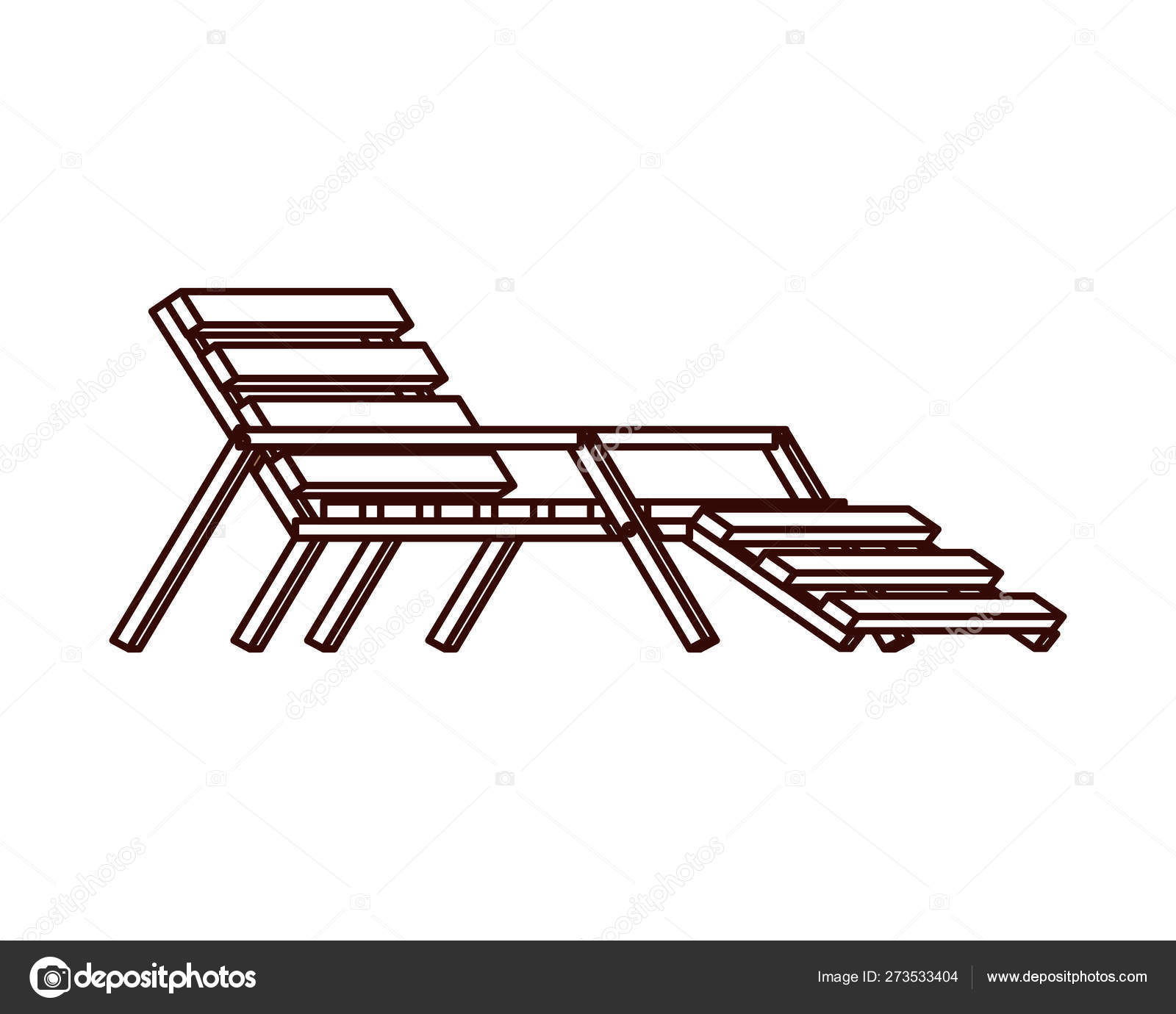 Beach chair for sunbathing on white background Stock Vector by ...