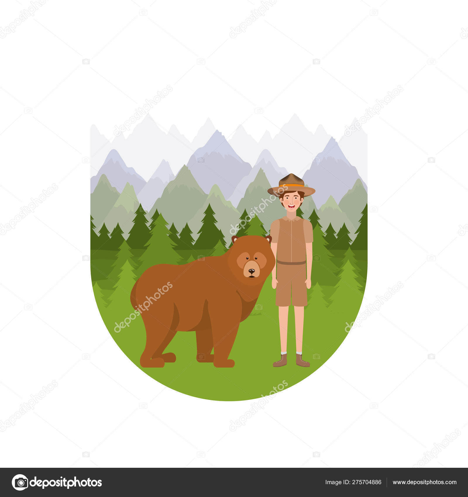 Forest ranger boy cartoon design Stock Vector Image by ©grgroupstock ...