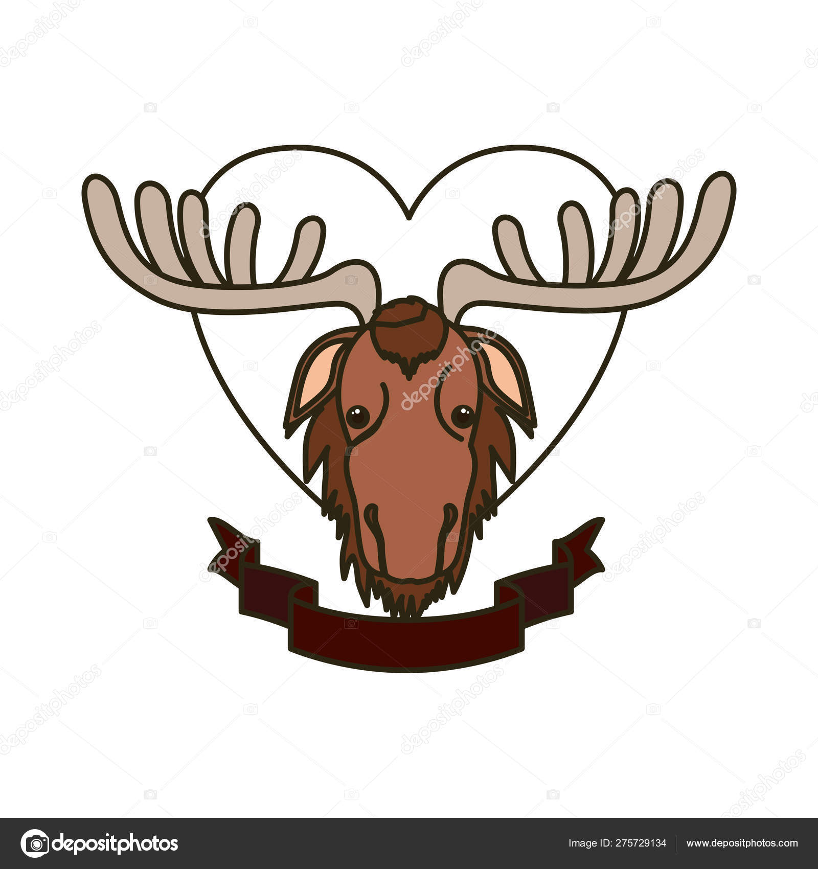 Moose forest animal of canada design Stock Vector Image by ...