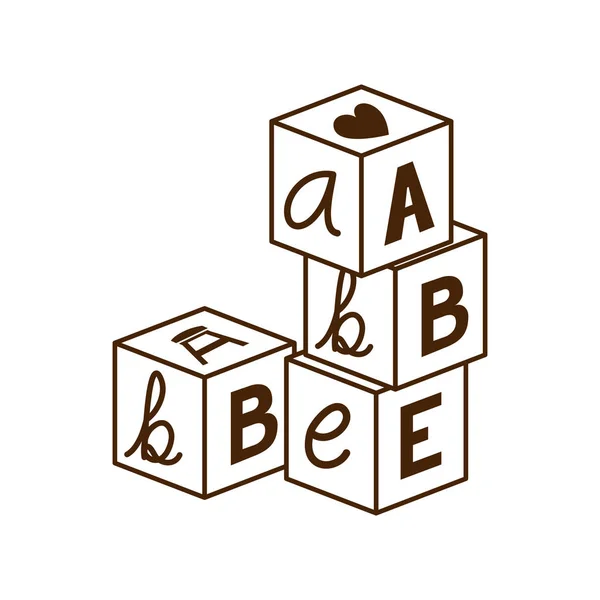 Abc Blocks Clip Art Black And White