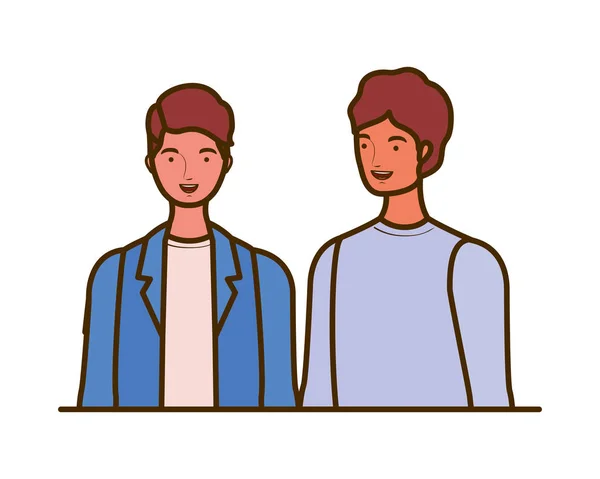 Young men in white background Stock Vector by ©grgroupstock 277381028