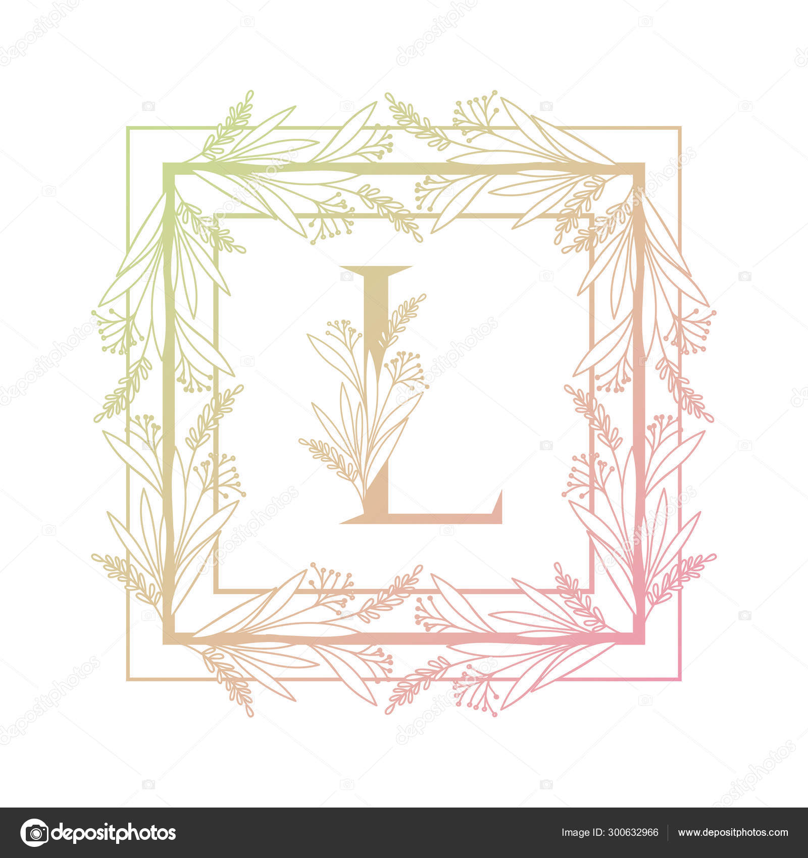 Letter of the alphabet with vintage style frame Stock Vector by ...