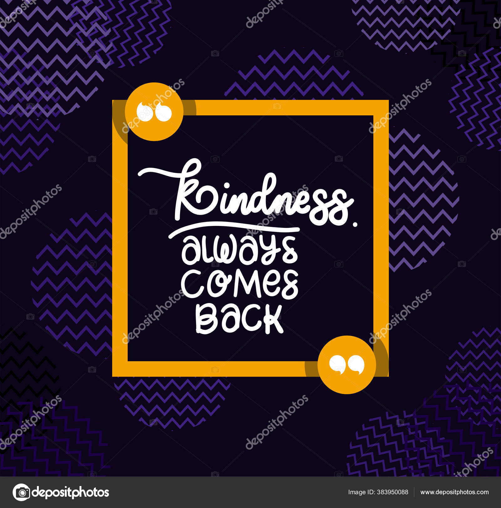 Kindness always comes back quote vector design Stock Vector Image by ...
