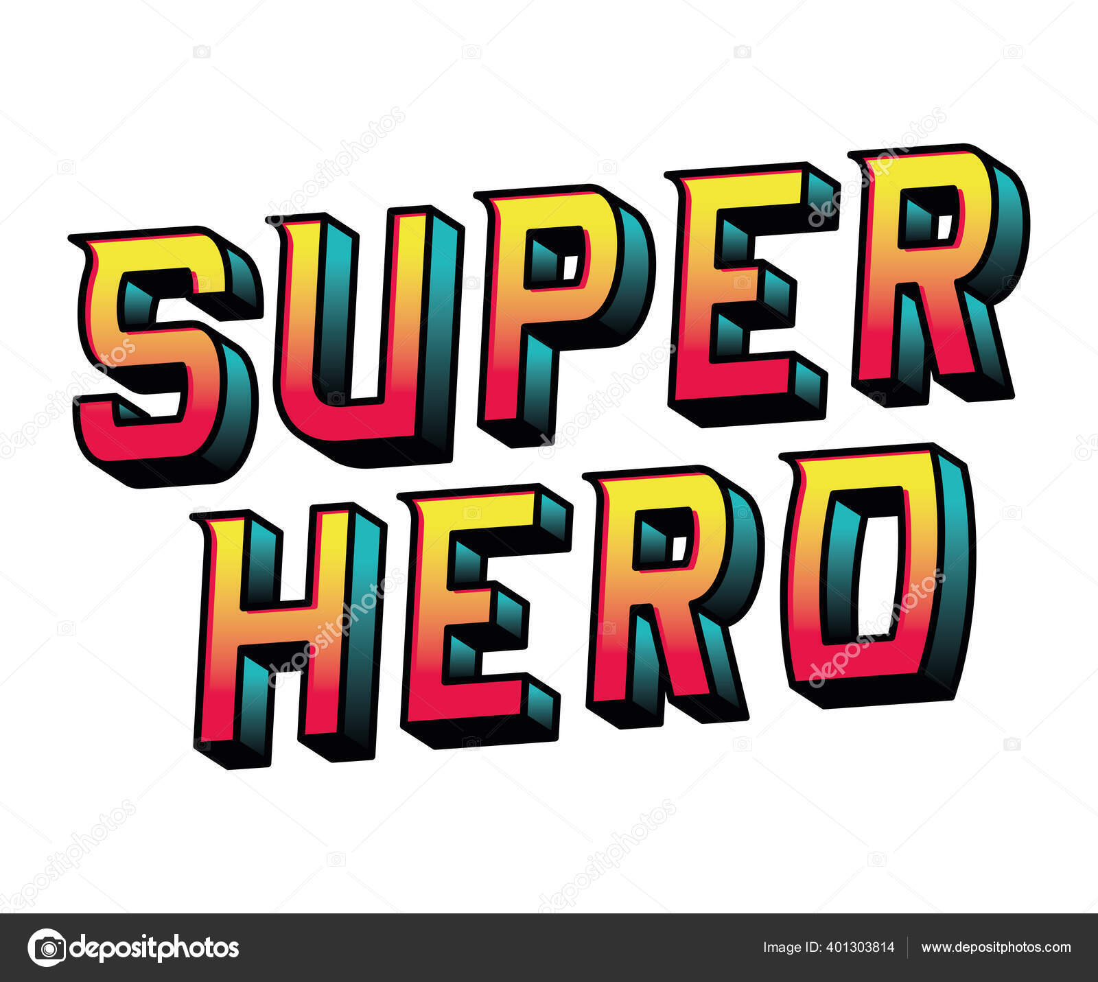 Super héroe diseño de vectores de letras Vector de stock por ...